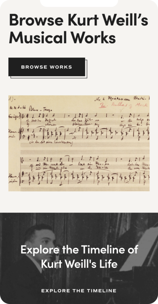 The Kurt Weill Foundation - Studio Simpatico